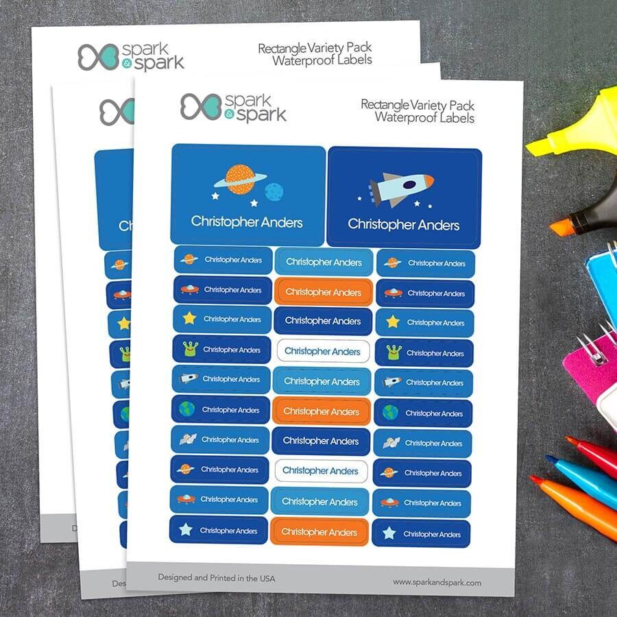 Customized Labels Outer Space Labels Baby Bottle Labels School Supply ...