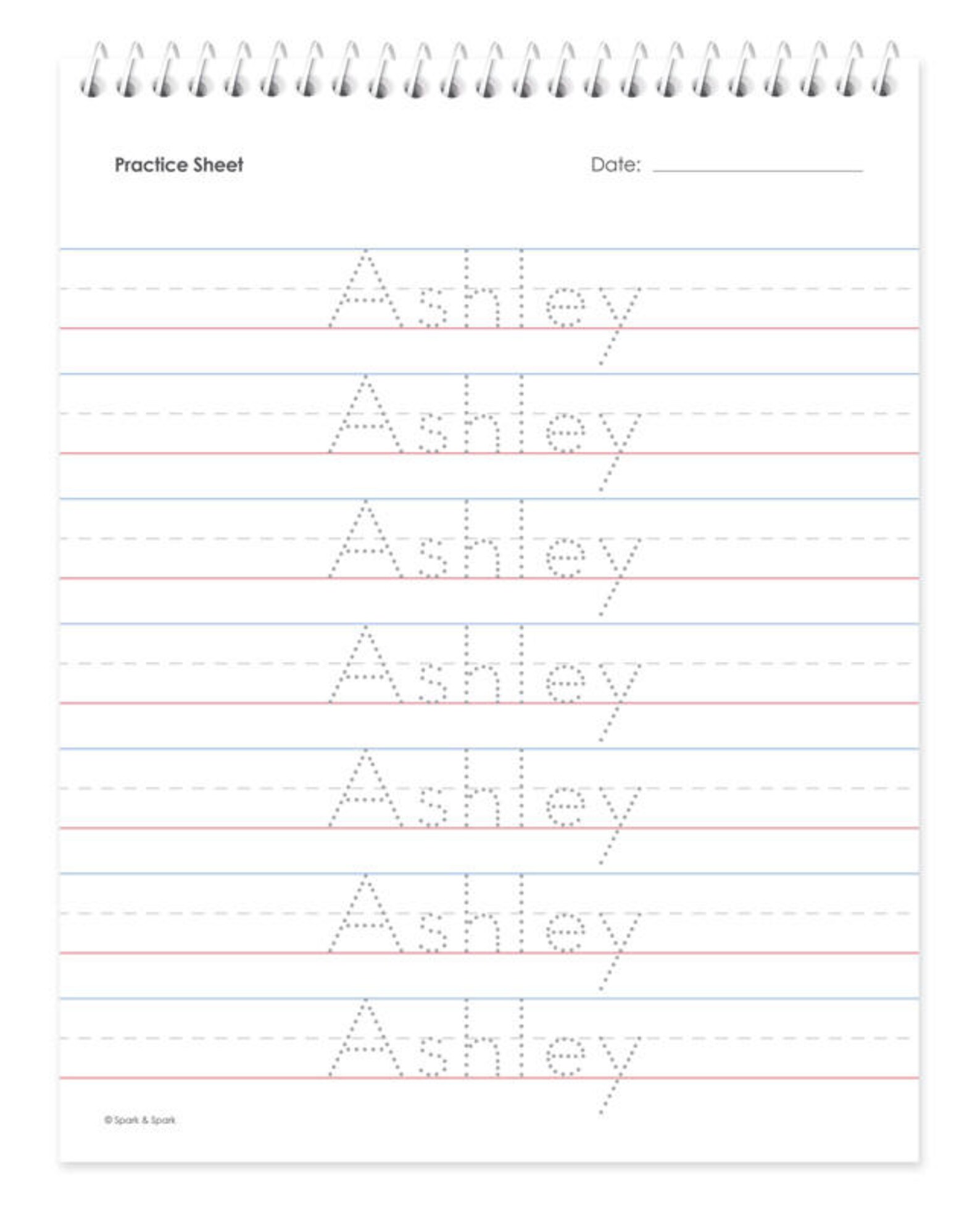English Vertical Writing Book for Girls Activity Workbook - Etsy