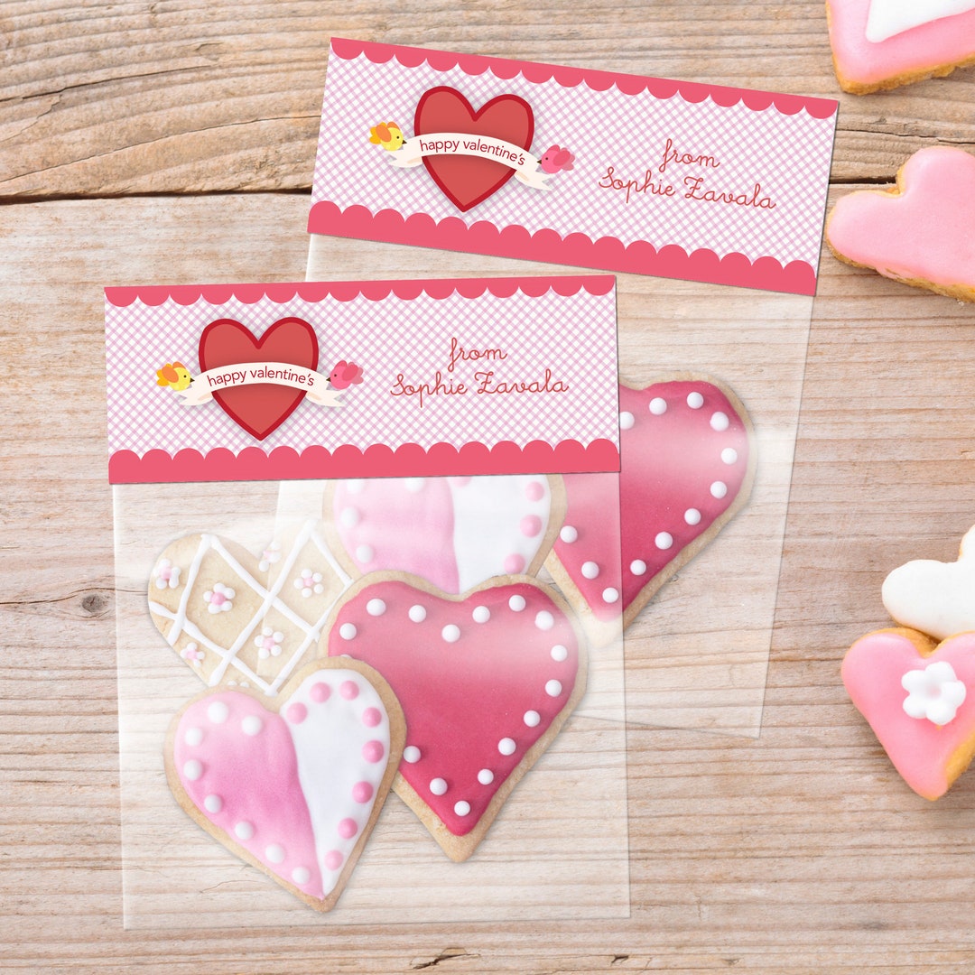 Cute and Lovely - Valentine's Day Treat Bag Topper - Set of 24 ...