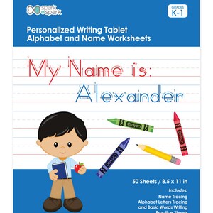 English Vertical Writing Book for Boys | Activity Workbook for Kids ...