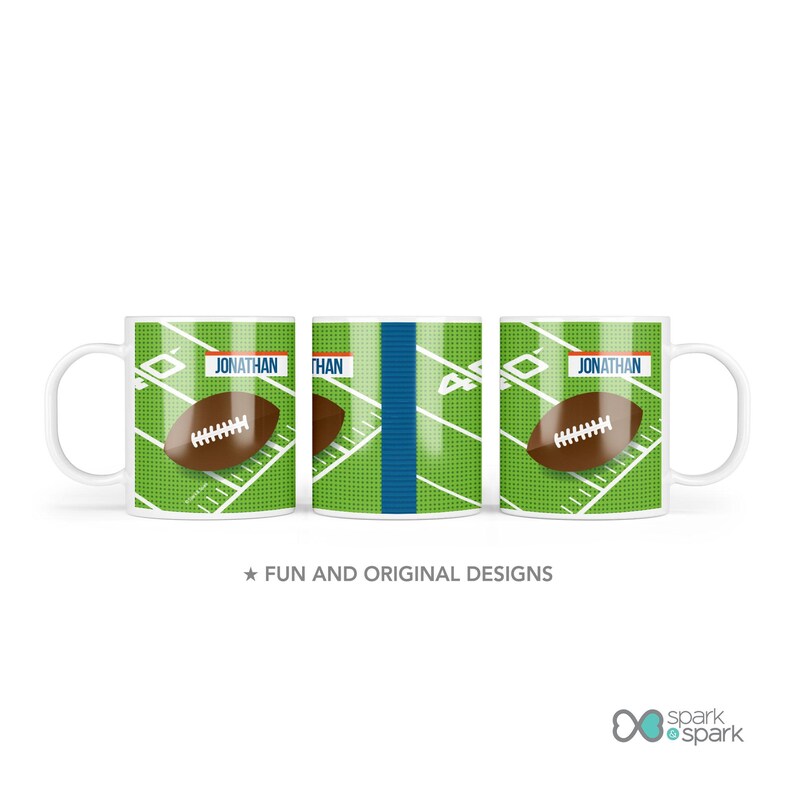 Football Fan Mealtime Set - Custom Dinnerware for Kids - Children's ...