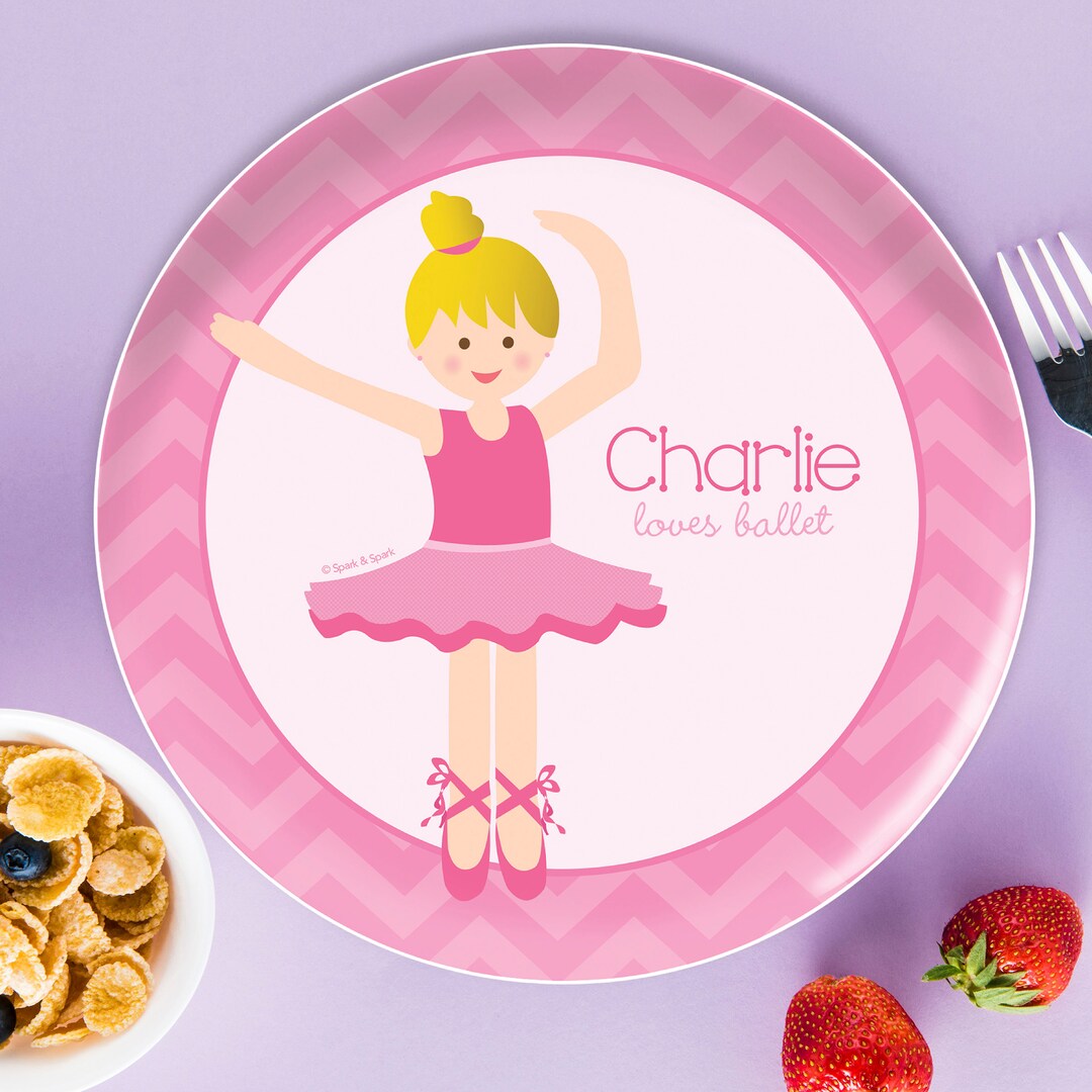 Sweet Ballerina Mealtime Set - Custom Dinnerware for Kids - Children's ...