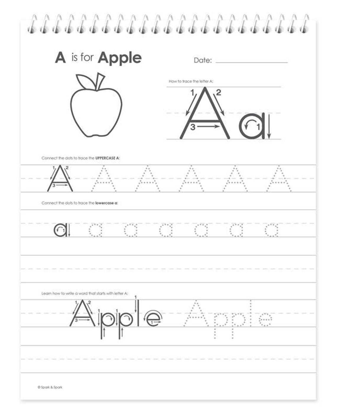 English Vertical Writing Book for Girls | Activity Workbook for Kids ...