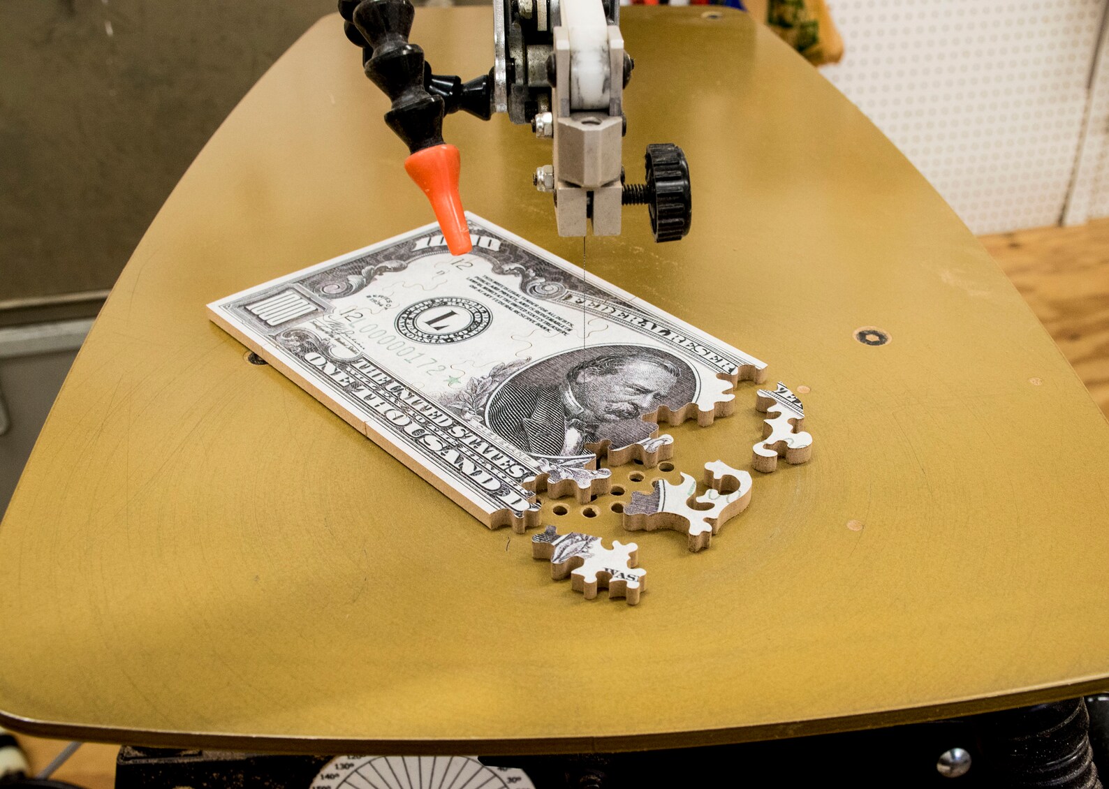 Hand-cut Wooden Jigsaw Puzzle for Adults - U.S. Currency Cleveland 1000 ...