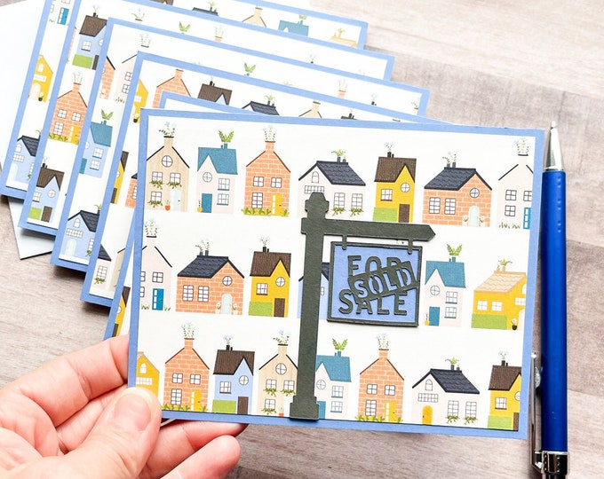 Congratulations Home Sold Cards, Realtor Cards, Real Estate Marketing ...