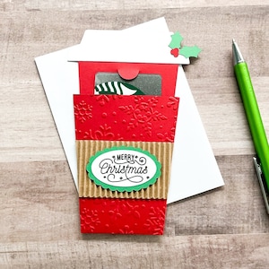 Merry Christmas Gift Card Holder, Coffee Gift Card Holder, Christmas ...