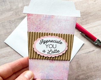 Teacher Gift Card Holder, Coffee Cup Gift Card Holder, Teacher ...