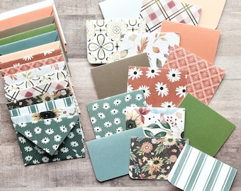 Set of 10 Mini Envelopes and Cards, Tiny Envelopes With Cards, Small ...