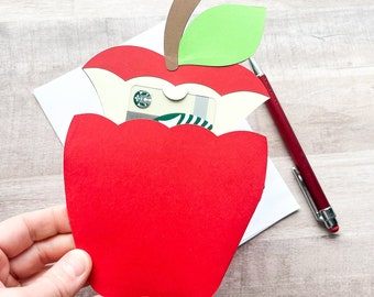 Teacher Appreciation Card, Gift Card Holder - Etsy