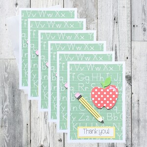 Teacher Thank You Cards, End of School Year Teacher Card, Teacher ...