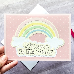Rainbow Baby Card, Welcome Baby Card, Congratulations New Baby Card ...