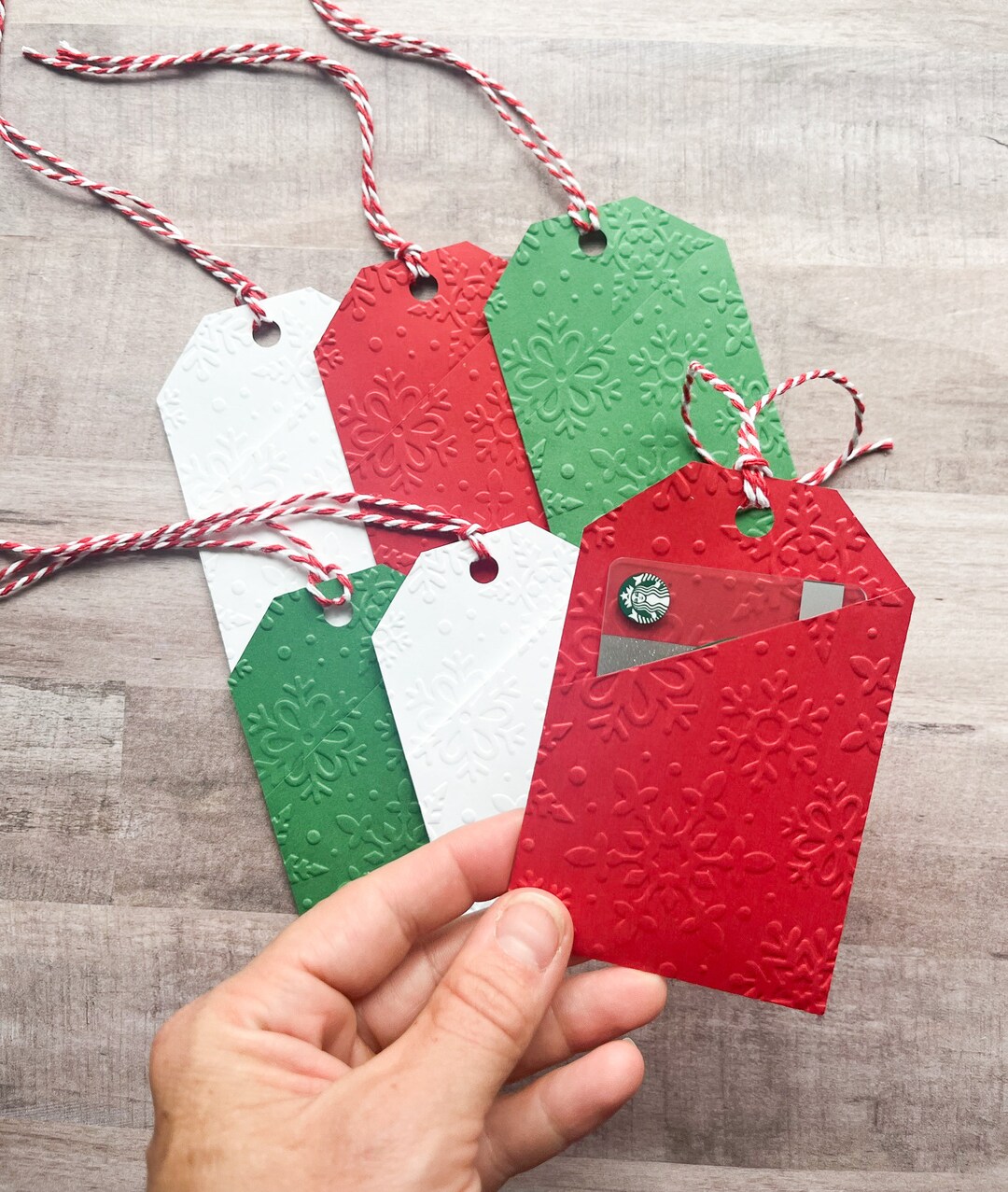 Christmas Gift Tag Gift Card Holder, Holiday Tag Holds Gift Card ...