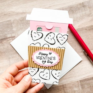Happy Valentine's Day Gift Card Holder Coffee Cup Gift - Etsy