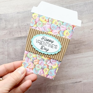 Happy Valentine's Day Gift Card Holder, Coffee Cup Gift Card Holder ...