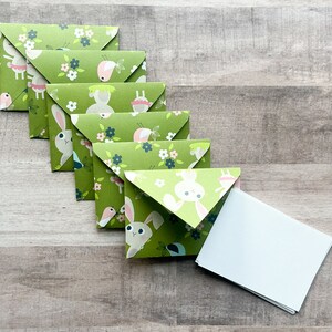 Set of 6 Easter Mini Envelopes, Small Note Cards for Easter, Easter ...