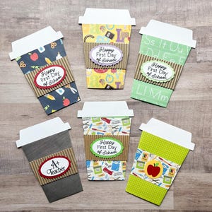 Teacher Gift Card Holder, Coffee Cup Gift Card Holder, Teacher ...
