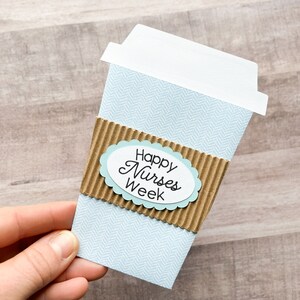 Nurses Week Giftcard Holder, Coffee Cup Gift Card Holder, Gift for ...