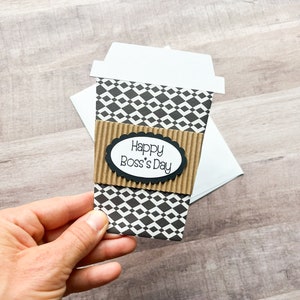 Happy Boss's Day Gift Card Holder, Coffee Cup Gift Card Holder, Bosses ...