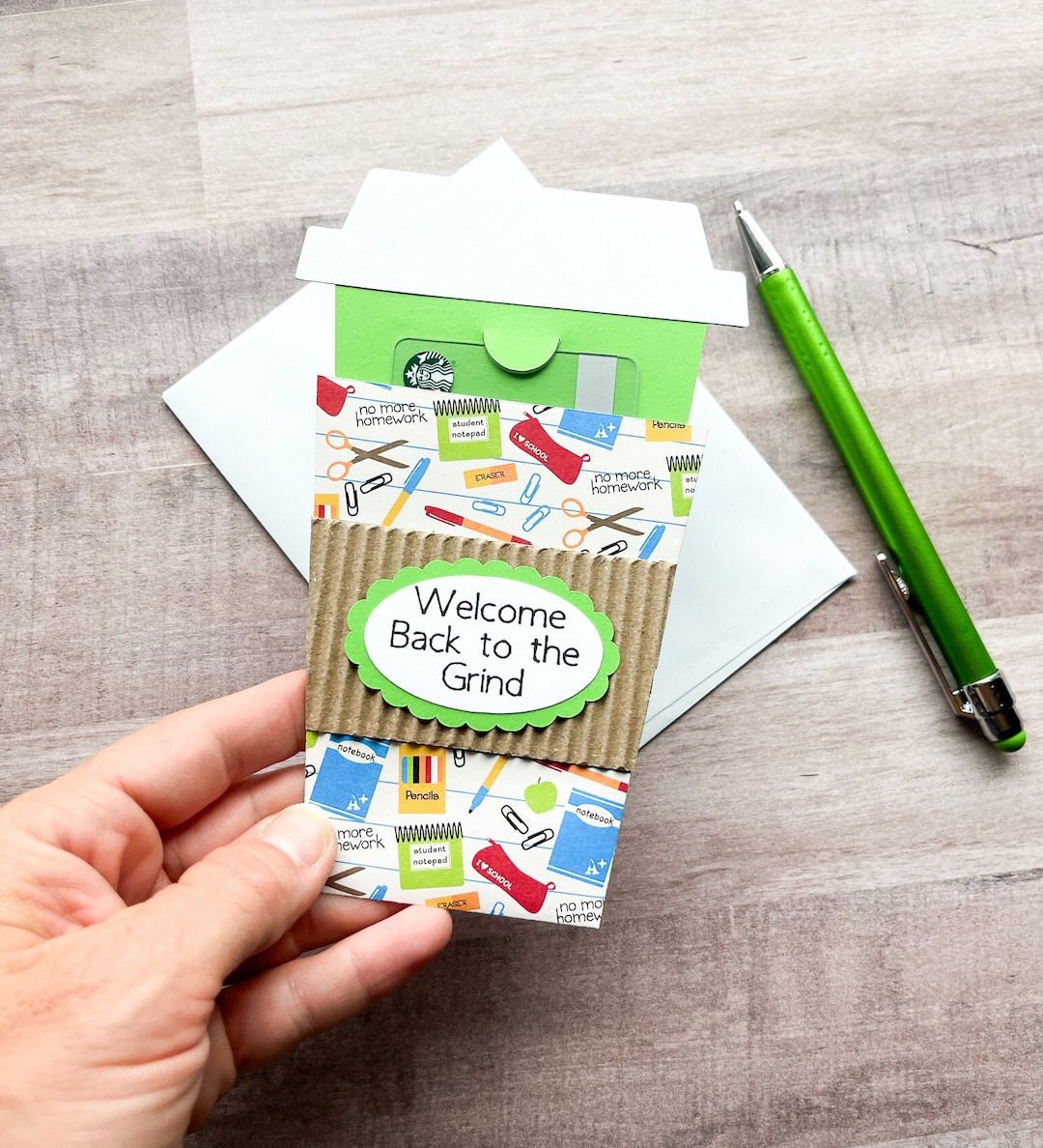 Back to School Gift, Welcome Back to the Grind, Coffee Cup Gift Card ...