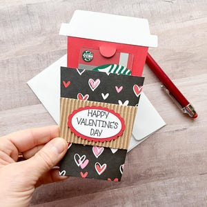 Coffee Cup Gift Card Holder, Happy Valentines Day Gift Card Holder ...