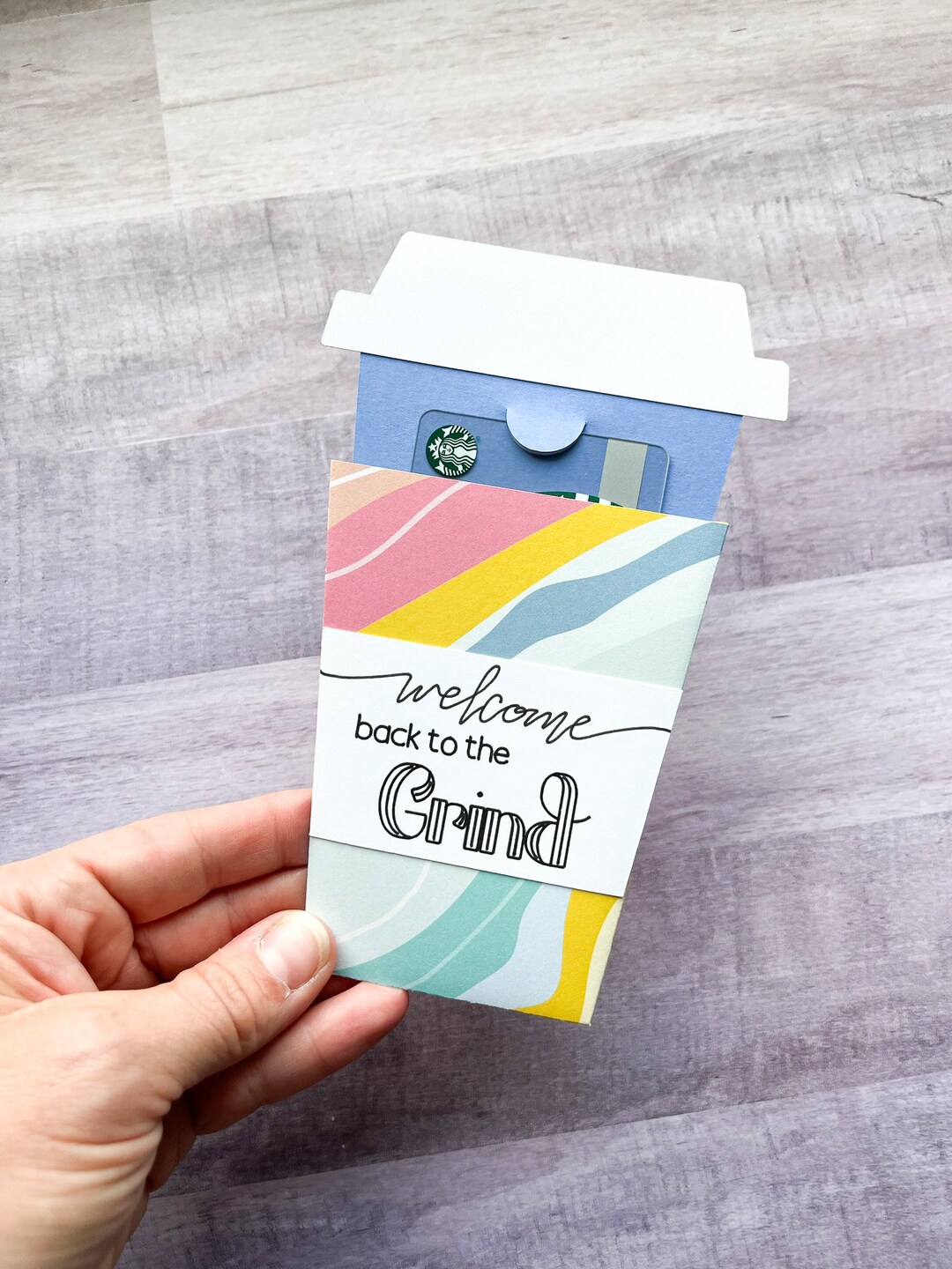 Coffee Cup Gift Card Holder Welcome Back to the Grind Card - Etsy