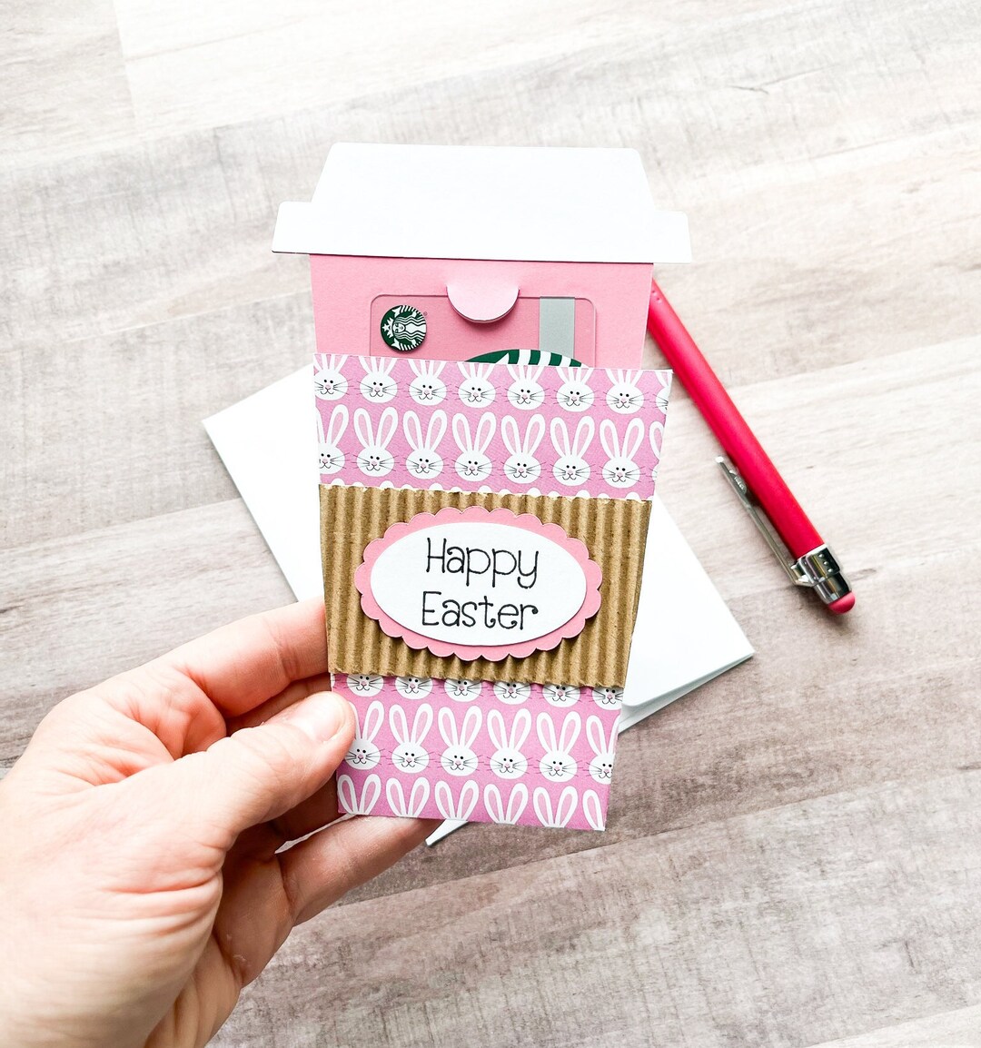 Coffee Cup Gift Card Holder Happy Easter Gift Card Holder - Etsy
