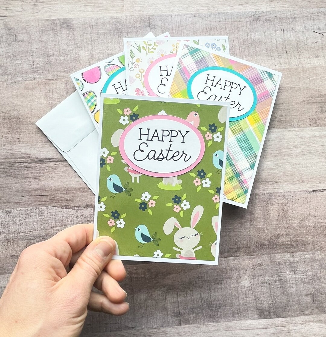 Easter Cards, Set of 4 Easter Cards, Bulk Easter Cards, Pack of Easter ...