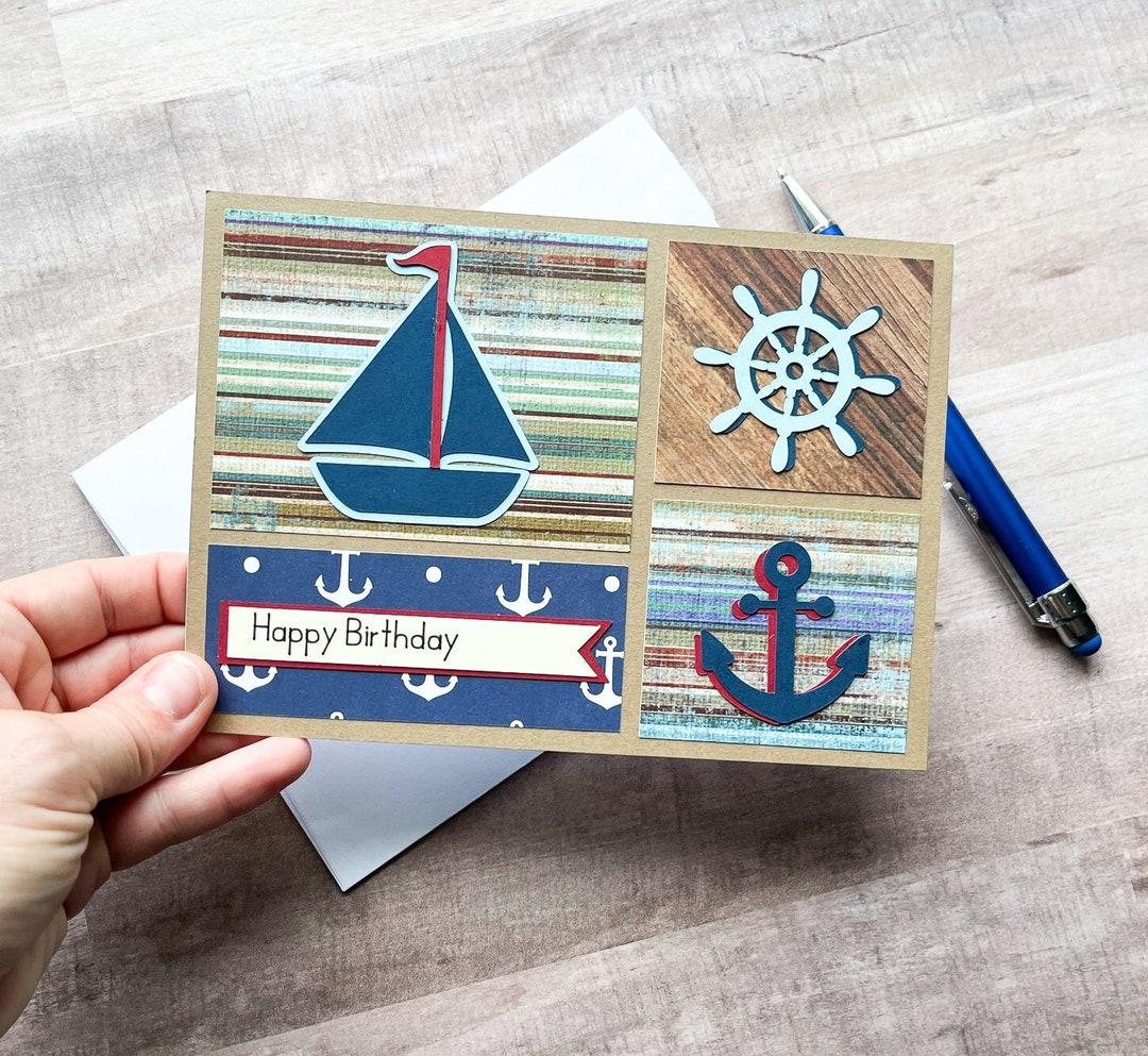Sailing Birthday Card, Boating Birthday Card, Happy Birthday Dad Card ...