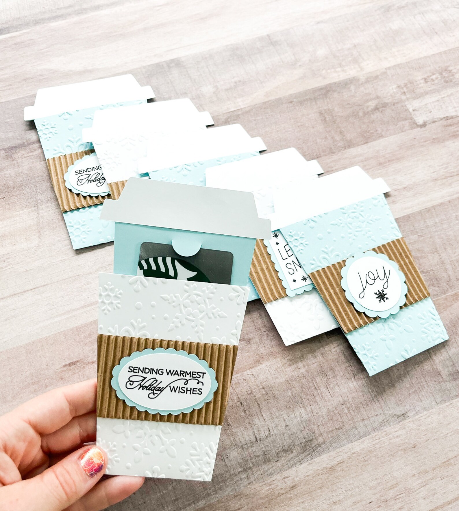 Set of 6 Coffee Gift Card Holders Holiday Gift Card Holder - Etsy