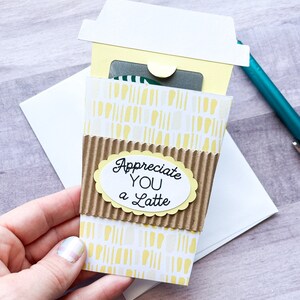 Coffee Cup Gift Card Holder Appreciate You A Latte Employee | Etsy