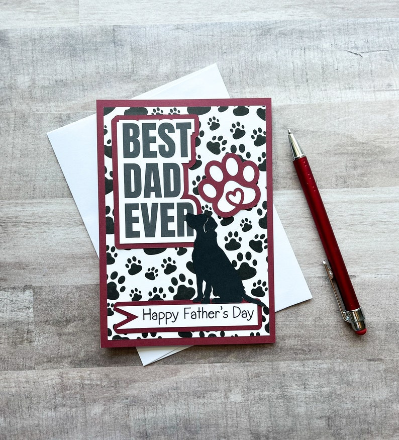 Fathers Day Card for Dog Dad, Pup Dad Father's Day Gift, Father's Day ...