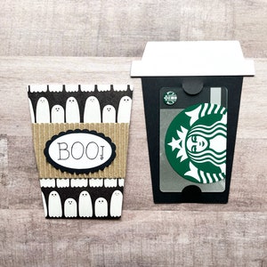 Coffee Cup Gift Card Holder, Halloween Gift Card Holder, Halloween Gift ...