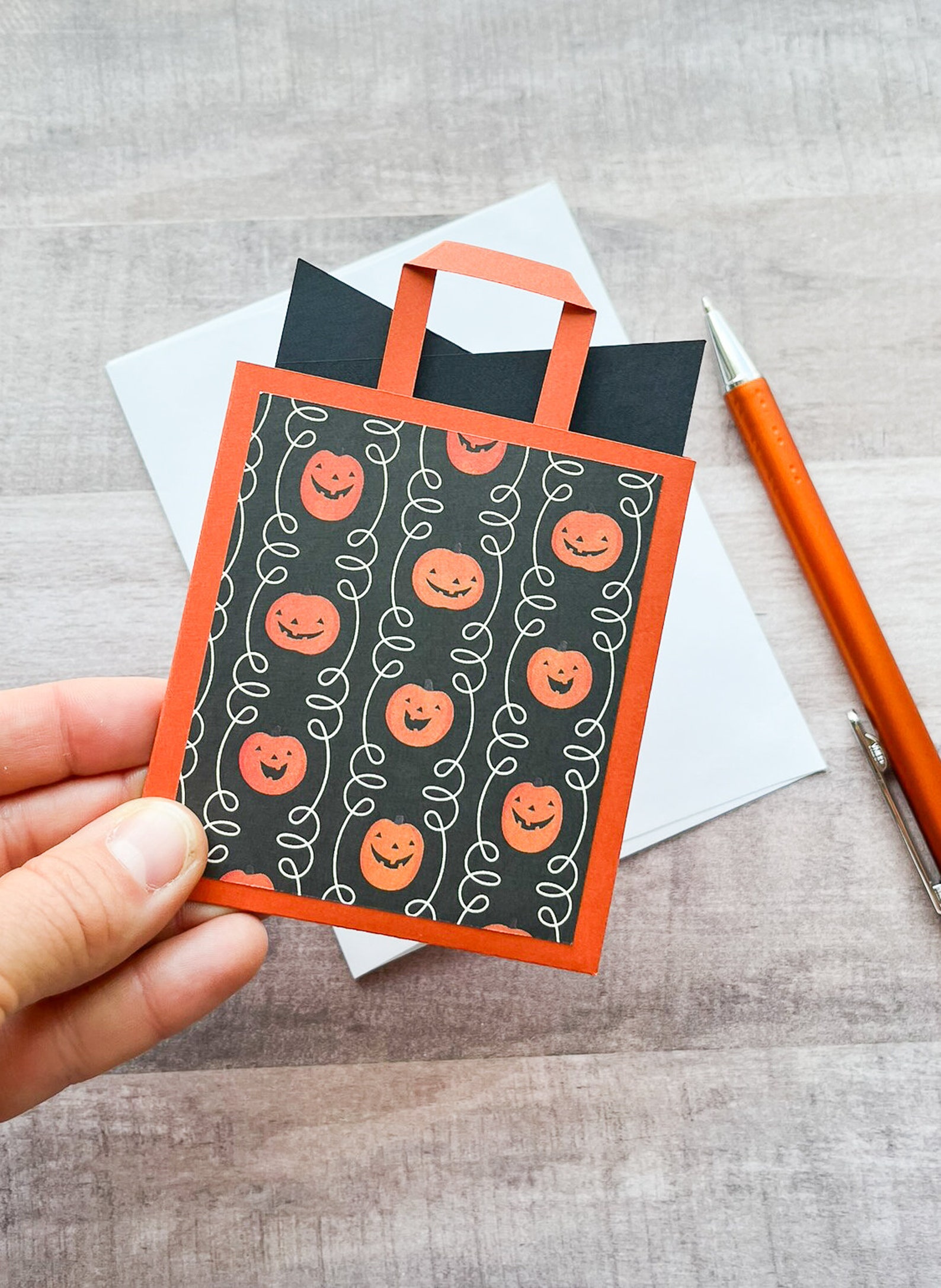 Shopping Bag Gift Card Holder, Halloween Gift Card Holder, Halloween ...