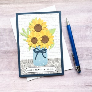 Congratulations Card for Her, Sunflower Congratulations Card ...