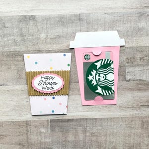Nurses Week Giftcard Holder, Coffee Cup Gift Card Holder, Gift for ...