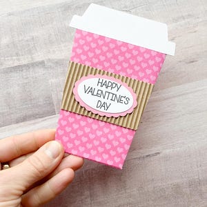 Coffee Cup Gift Card Holder, Happy Valentines Day Gift Card Holder ...
