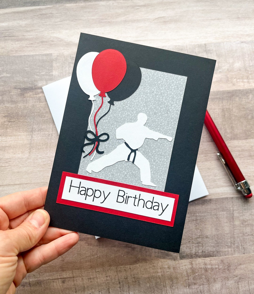 Karate Birthday Card, Martial Arts Card, TKD Birthday Card, White Gi ...