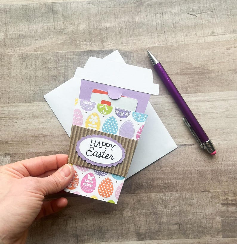Easter Coffee Cup Gift Card Holder, Easter Basket Stuffer, Easter Gift ...