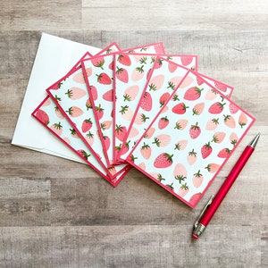 Strawberry Notecards, Strawberry Gift Set, Pack of Notecards, All ...