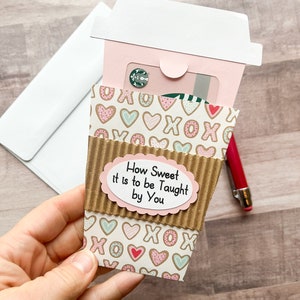 Happy Valentine's Day Gift Card Holder, Coffee Cup Gift Card Holder ...