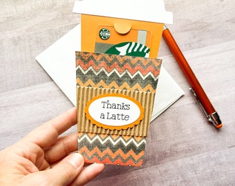Printable Thanks A Latte Card 5 X 7 PDF Download Thank You - Etsy