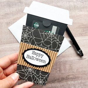 Coffee Cup Gift Card Holder, Halloween Gift Card Holder, Halloween Gift ...