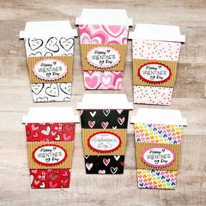 Happy Valentine's Day Gift Card Holder Coffee Cup Gift - Etsy