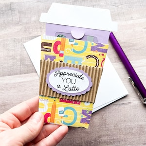 Teacher Gift Card Holder, Coffee Cup Gift Card Holder, Teacher ...