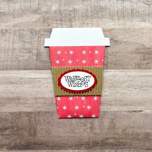 Coffee Cup Gift Card Holder, Happy Holidays Gift Card Holder, Christmas ...