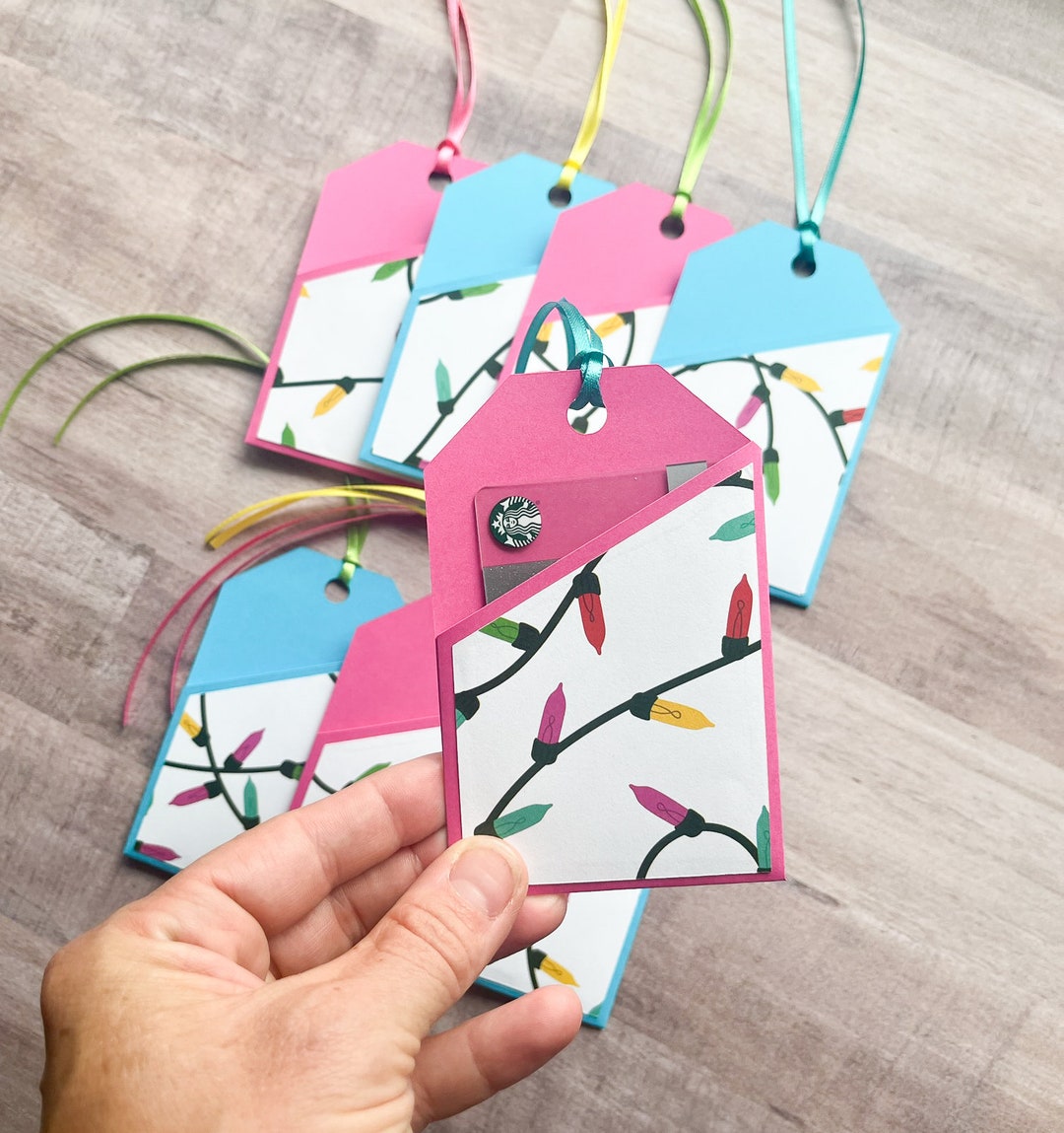 Christmas Gift Tag Gift Card Holder, Holiday Tag Holds Gift Card ...