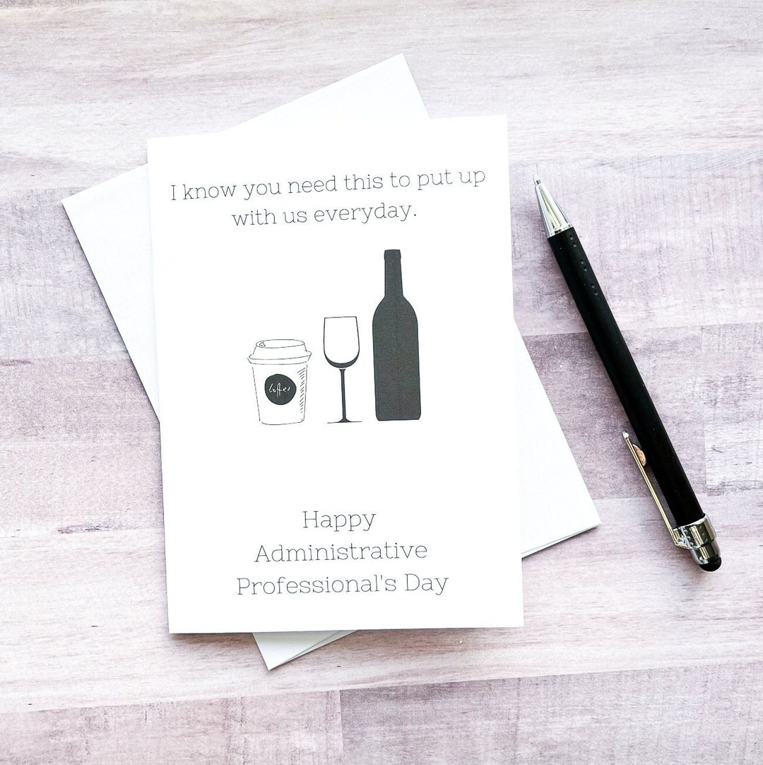 PRINTABLE Funny Administrative Professional's Day Card, Administrative ...