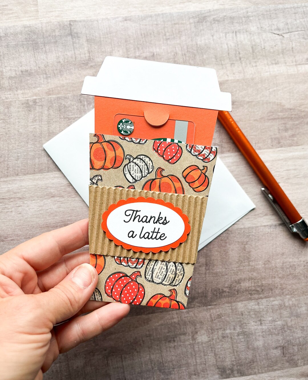 Coffee Cup Gift Card Holder, Halloween Gift Card Holder, Halloween Gift ...