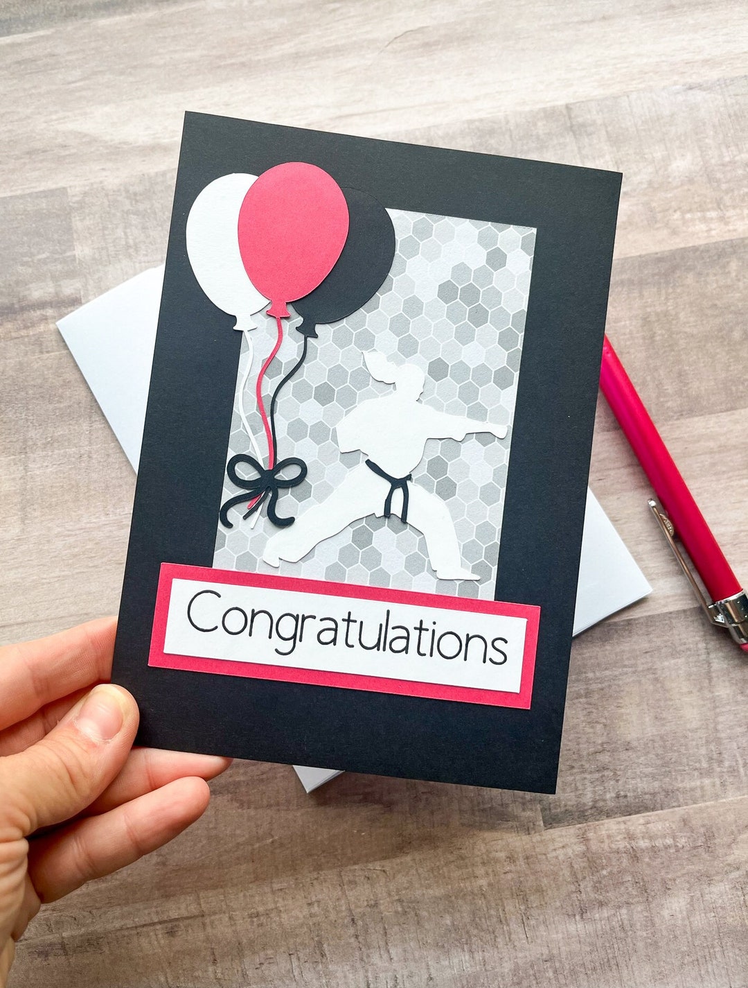Taekwondo Congratulations Card, Karate Card for Karate Instructor ...