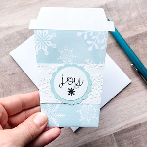 Holiday Coffee Cup Gift Card Holder, Set of 4 Gift Card Holders ...